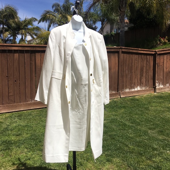 Dresses | John Meyer Collection All White Dress Jacket Set | Poshmark